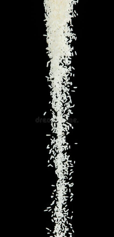 Japanese Rice Flying Explosion, White Grain Rices Explode Abstract ...