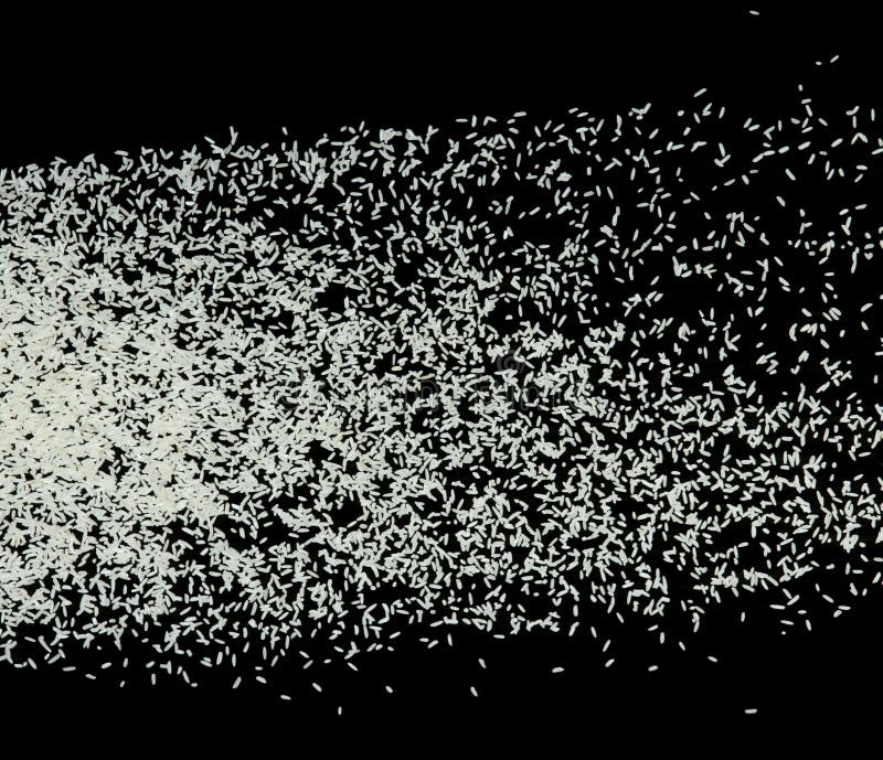 Japanese Rice Flying Explosion, White Grain Rices Explode Abstract ...