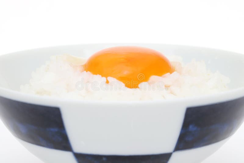 Japanese rice with raw egg stock image. Image of fresh - 142011837