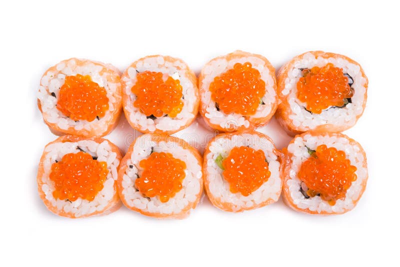 Japanese rice rolls stock photo. Image of cuisine, salmon - 70117402