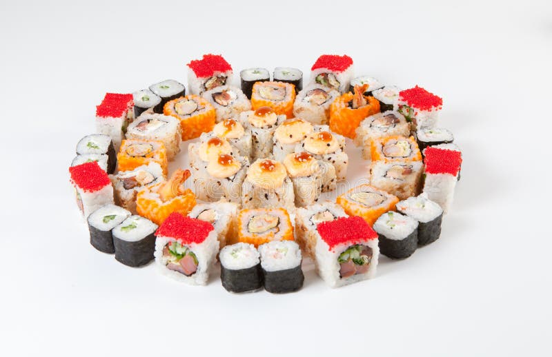 Japanese rice rolls stock photo. Image of food, healthy - 70993962