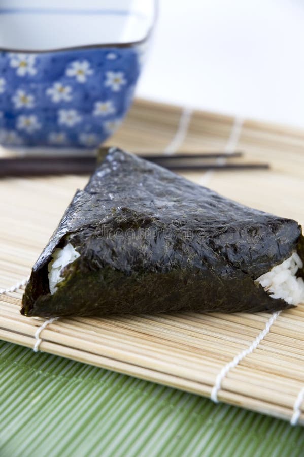 Japanese rice with seaweed stock image. Image of ball - 36947063