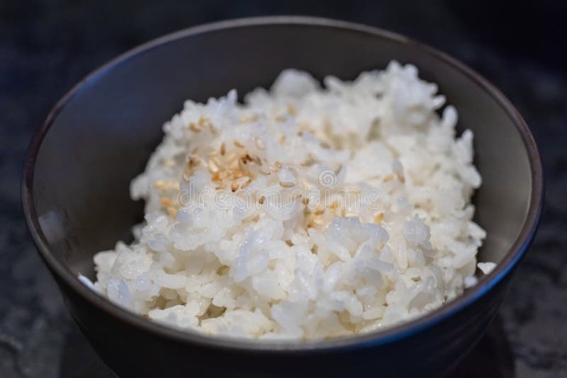 Japanese rice with sesame stock photo. Image of japanese - 119892836