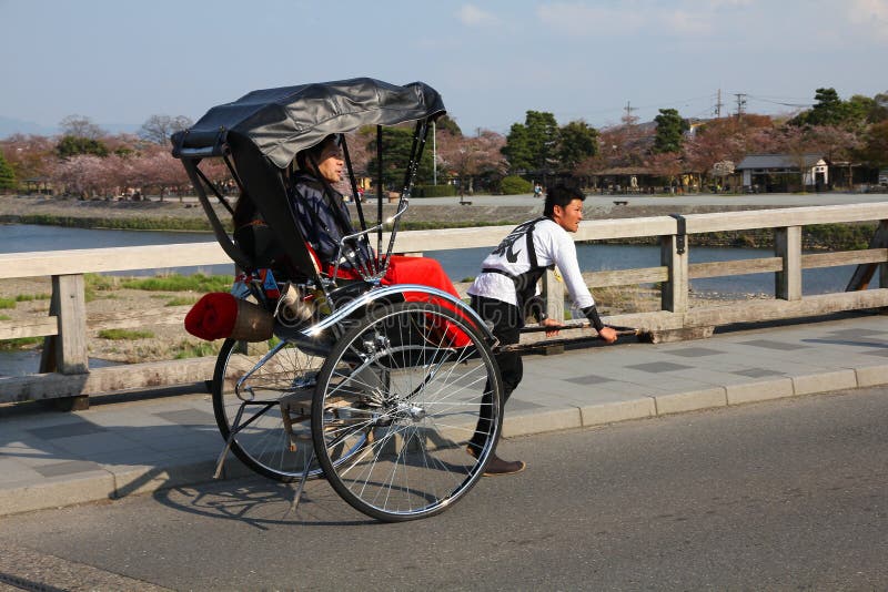 Japanese rickshaw editorial stock image. Image of river - 28059524