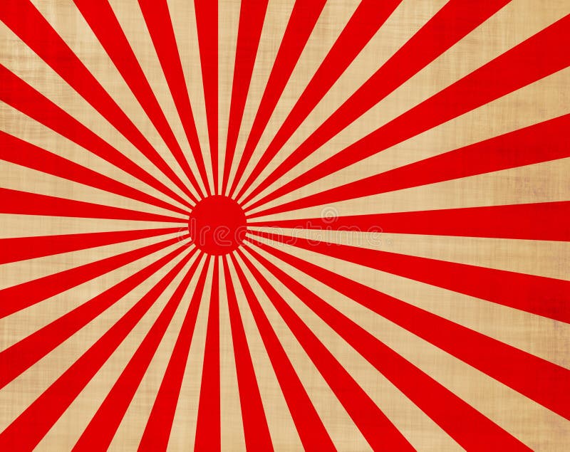 Japanese Rising Sun Sunbeams Stock Illustration - Illustration of worn ...