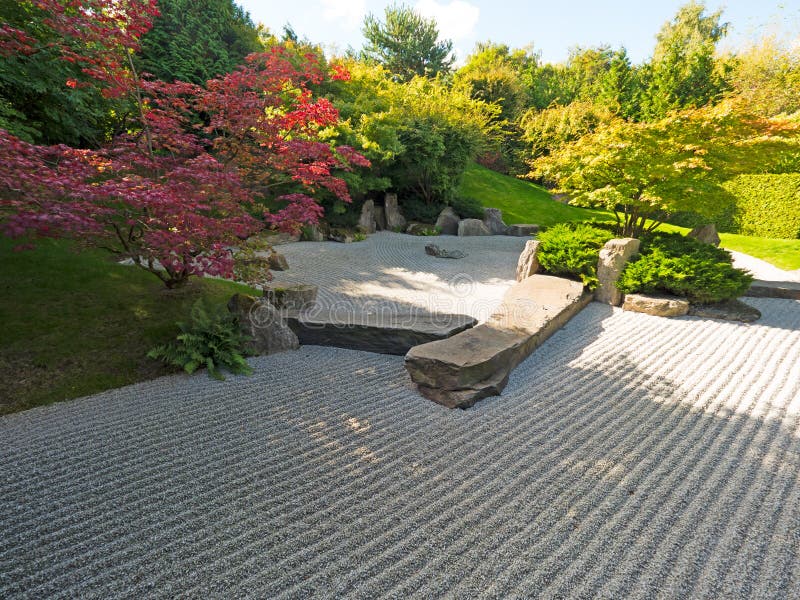 Japanese rock garden stock photo. Image of horticulture - 60206724