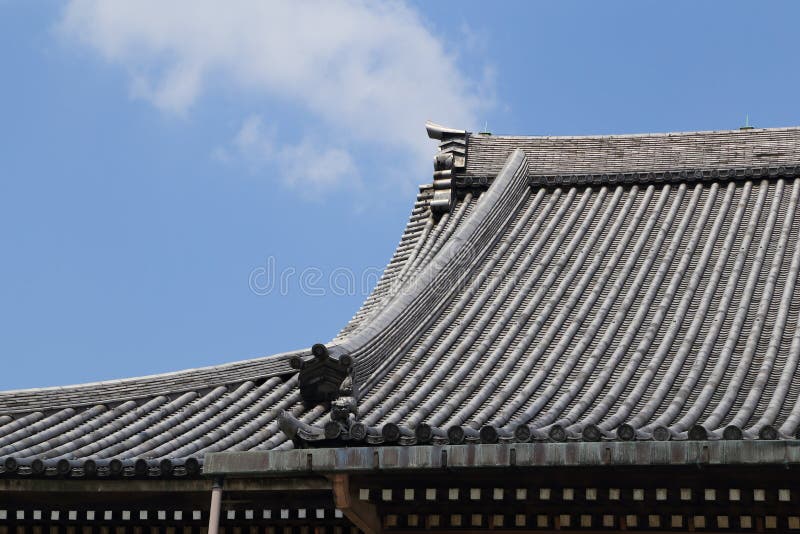 Japanese roof style stock image. Image of grey, detail - 41276455