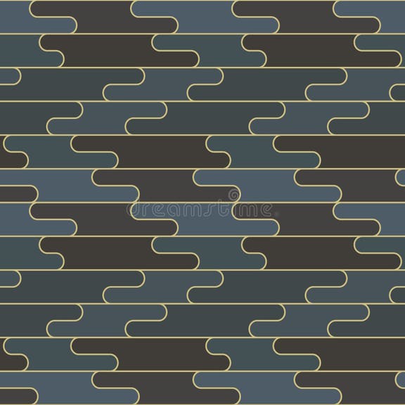 Japanese Round Rectangle Wave Vector Seamless Pattern Stock Vector ...