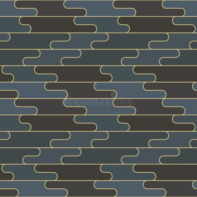 Japanese Round Rectangle Wave Vector Seamless Pattern Stock Vector ...