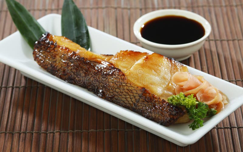 Japanese Grilled Saba Food Isolated Stock Photo - Image of delicious ...