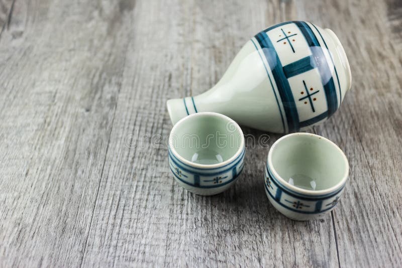 Japanese Sake drinking set stock image. Image of japanese - 112087367