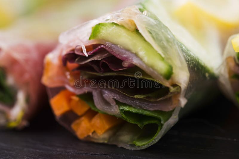 Japanese Salad Roll stock image. Image of paper, meal - 103179465