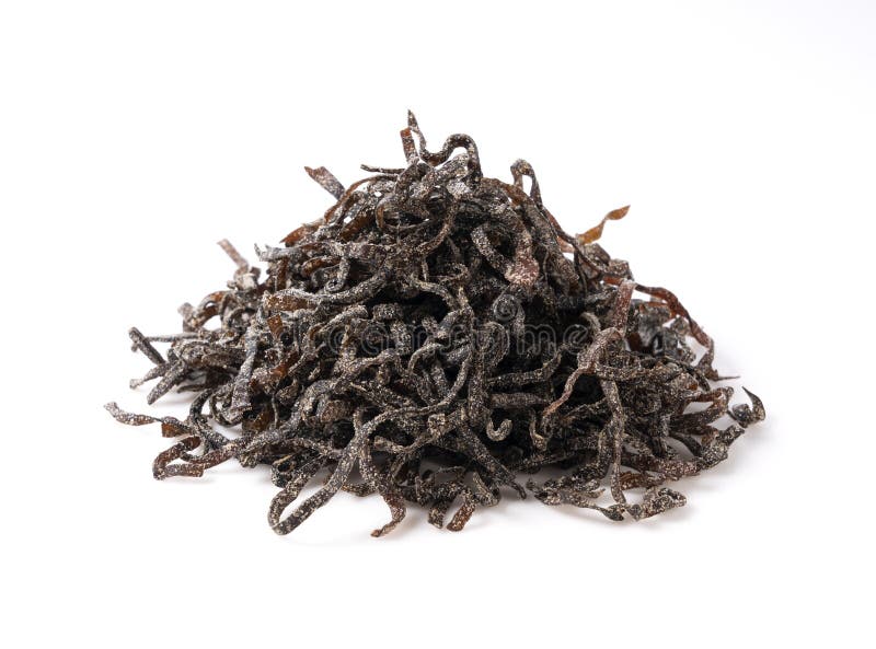 Japanese Salted Kelp on a White Background Stock Image - Image of kelp ...