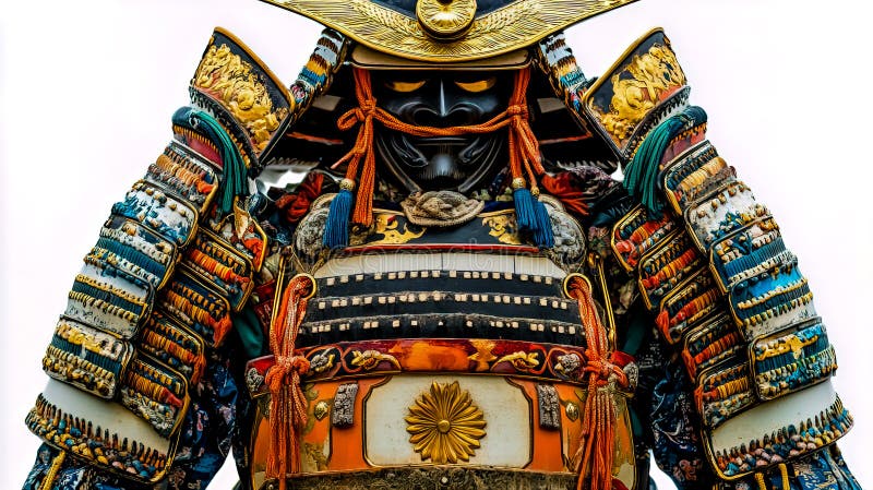 Japanese Samurai Chest Armor in Japanese Anime Style Stock Illustration ...