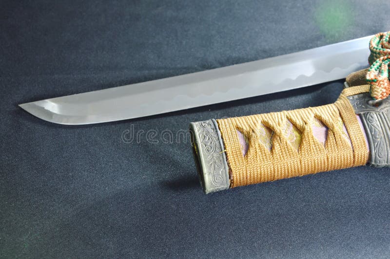 Japanese Samurai Sword Blade and Scabbard Stock Photo - Image of iron ...