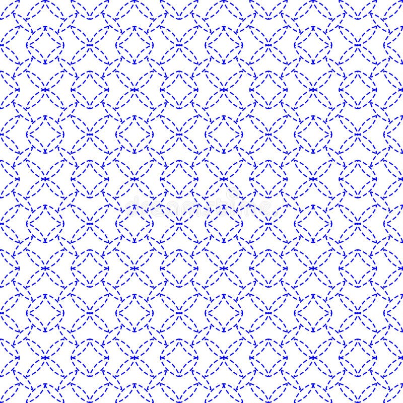 Japanese Sashiko Pattern Geometric Lines Texture, Blue Geometric Lines ...