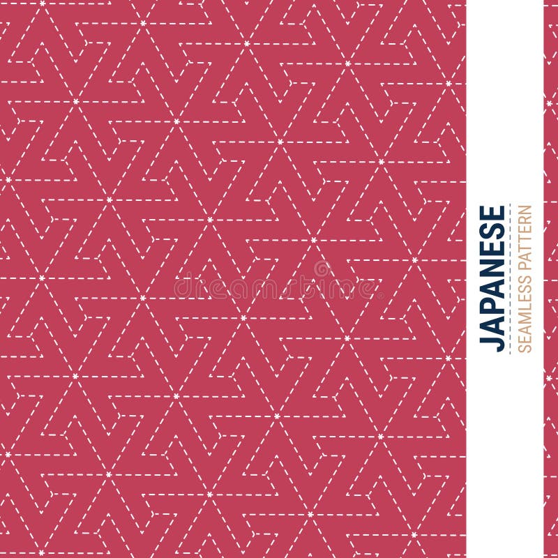 Japanese Sashiko Seamless Pattern for Designers Stock Vector ...
