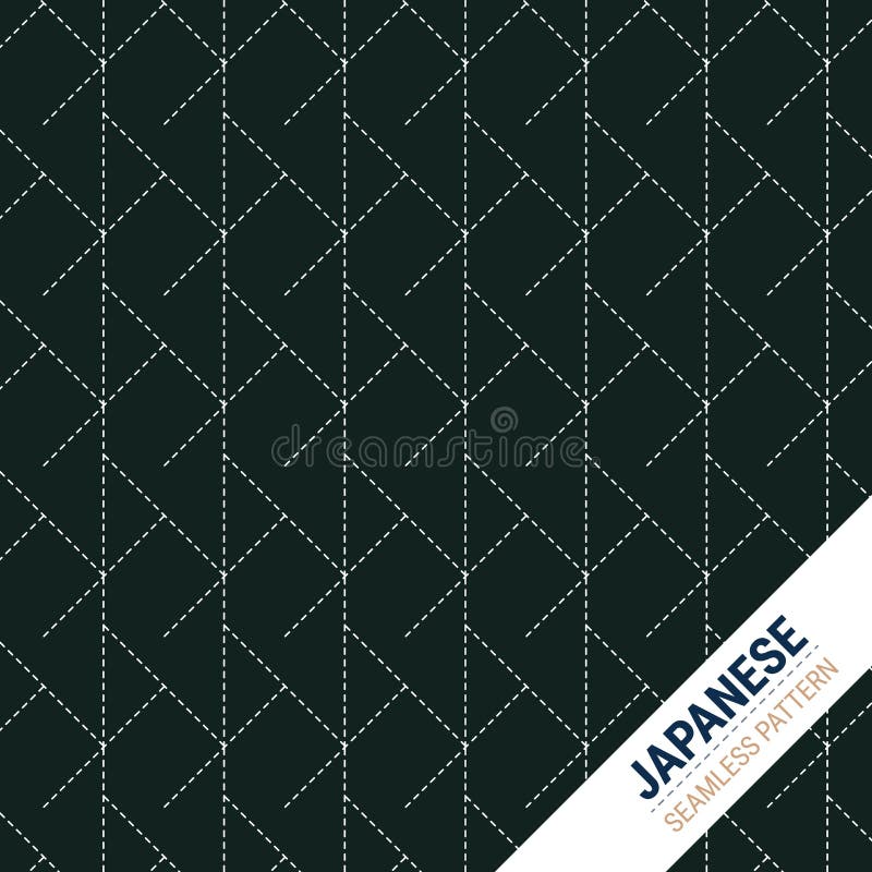 Japanese Sashiko Seamless Pattern for Designers Stock Vector ...