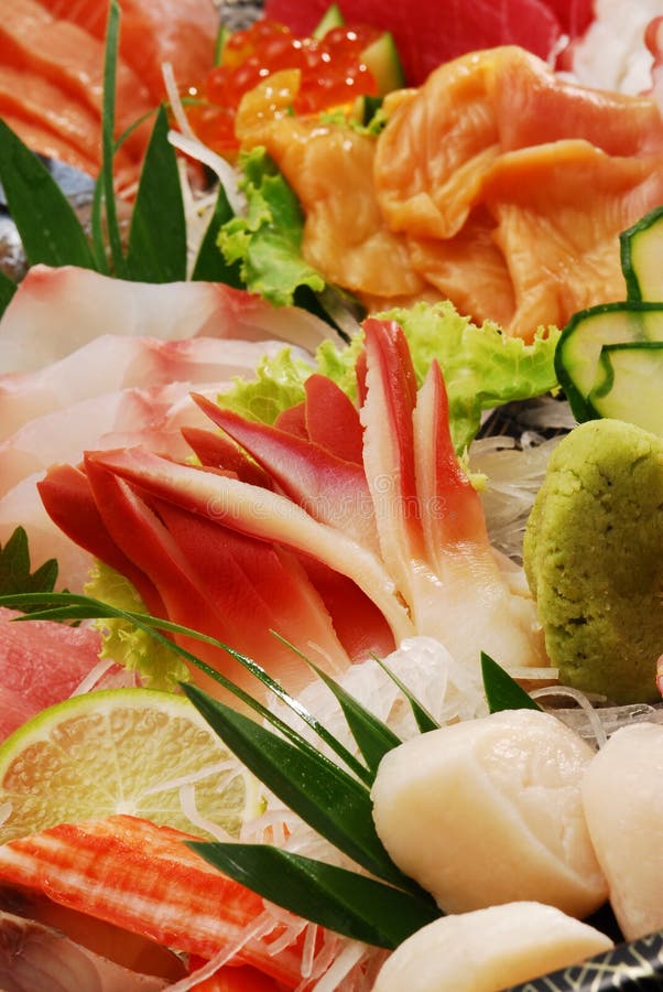 Japan sashimi set mix stock image. Image of health, boat - 26946285