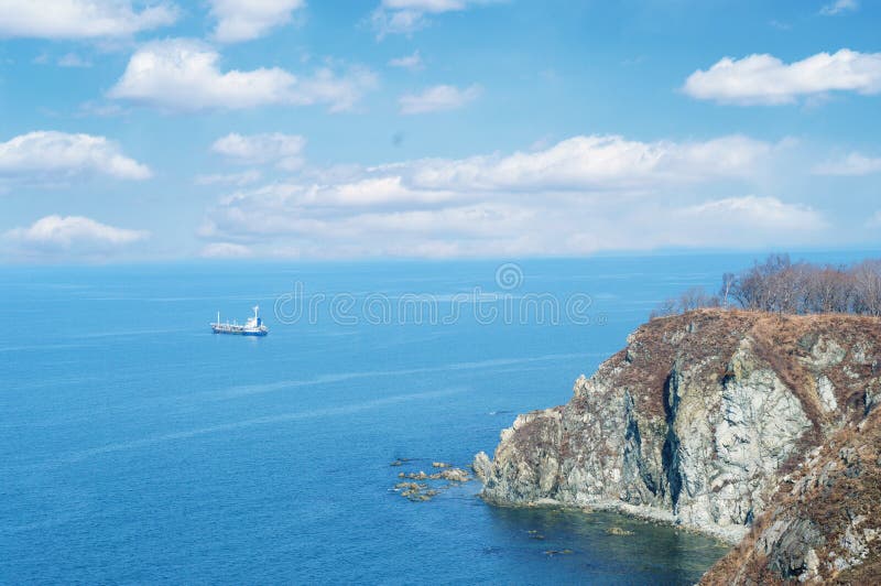 The Japanese sea stock image. Image of nature, blue, parking - 13950449