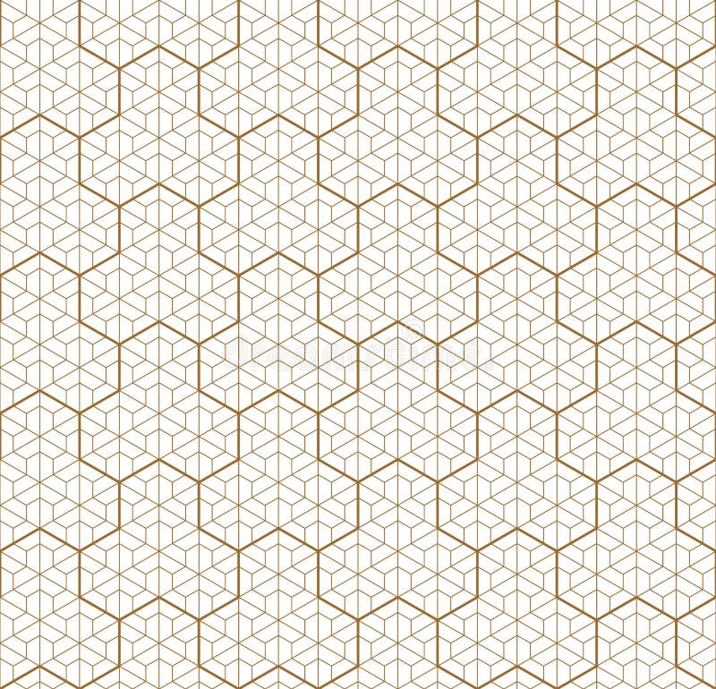 Seamless Traditional Japanese Geometric Ornament .Golden Color Lines ...