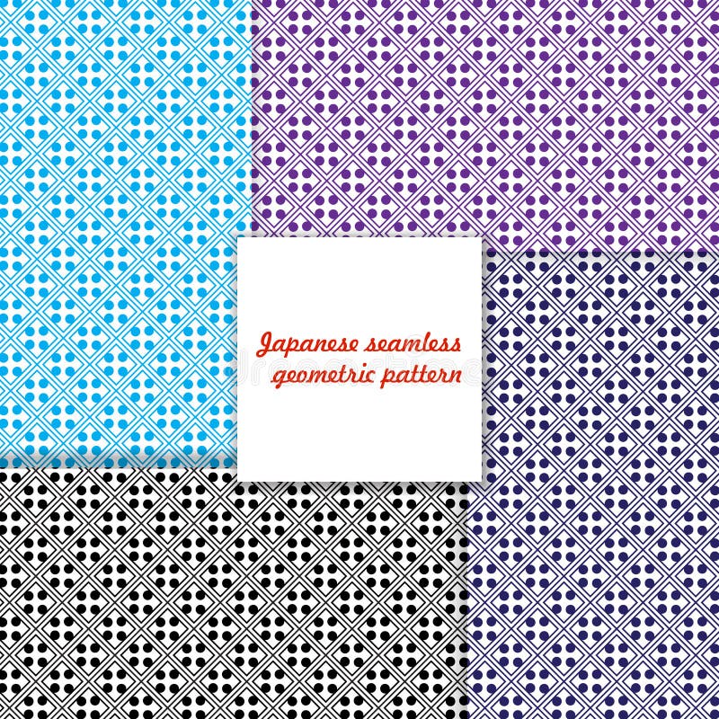 Japanese Seamless Geometric Pattern. Stock Vector - Illustration of ...