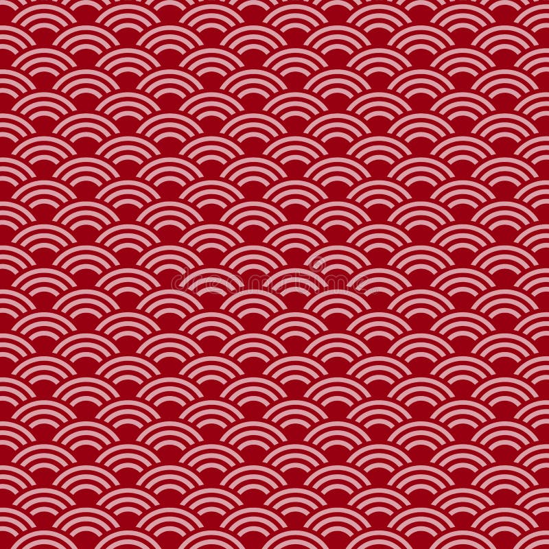 Japanese Seamless Pattern. Vector Background of Japanese Wave Pattern ...