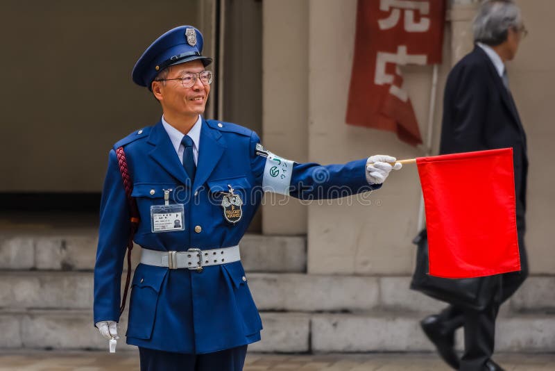 Japanese security guard editorial image. Image of light - 37178195