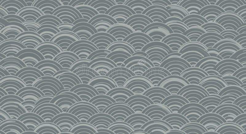 Japanese Seigaiha Pattern Features Overlapping Concentric Circles ...