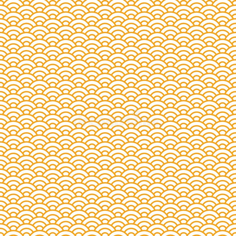 Japanese Seigaiha Yellow White Pattern Texture Background Stock Vector ...