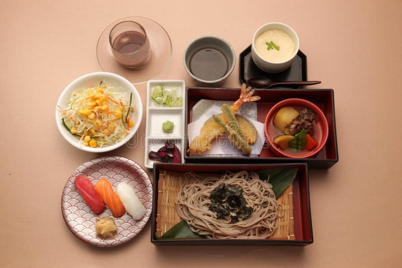 Japanese set meal stock image. Image of tempura, traditional - 88040541