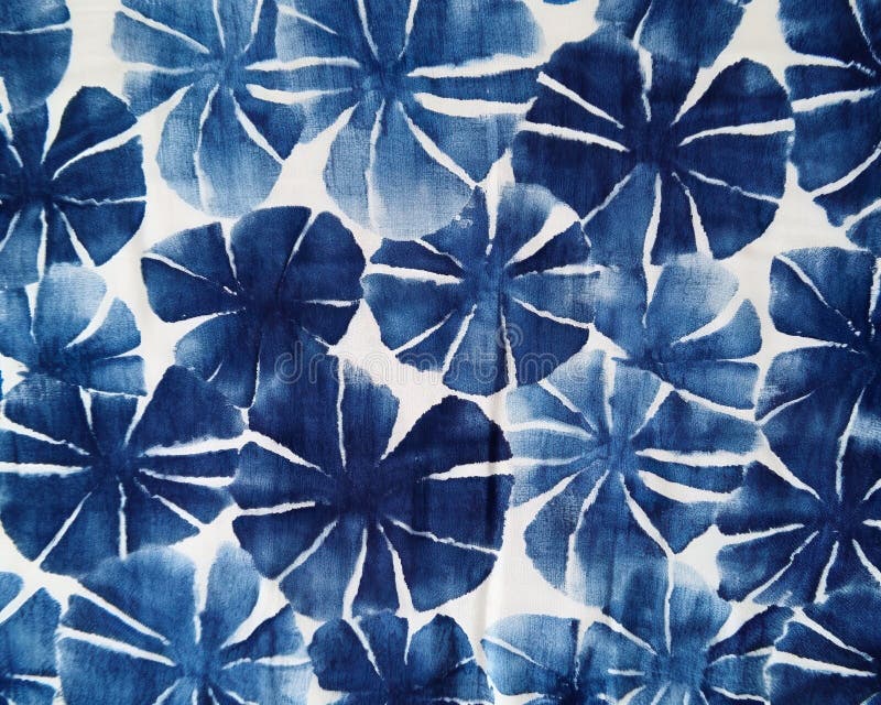 Japanese Shibori Technique Tie Dye Textile Pattern in Indigo Blue ...
