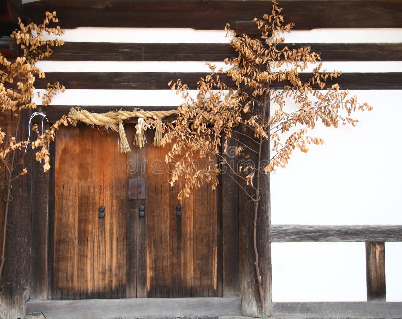 Japanese Shinto shrine stock photo. Image of branches - 55689976