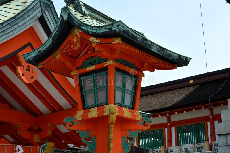 Japanese Shinto Shrine Lanterns Stock Photo - Image of kansai, japan ...