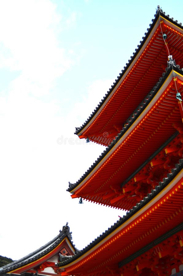 Side View of Japanese Shrine Roof Stock Image - Image of oriental ...