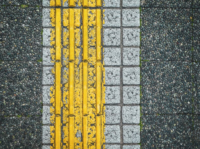 Japanese Sidewalk Interfaces for the Blind. Stock Image - Image of ...