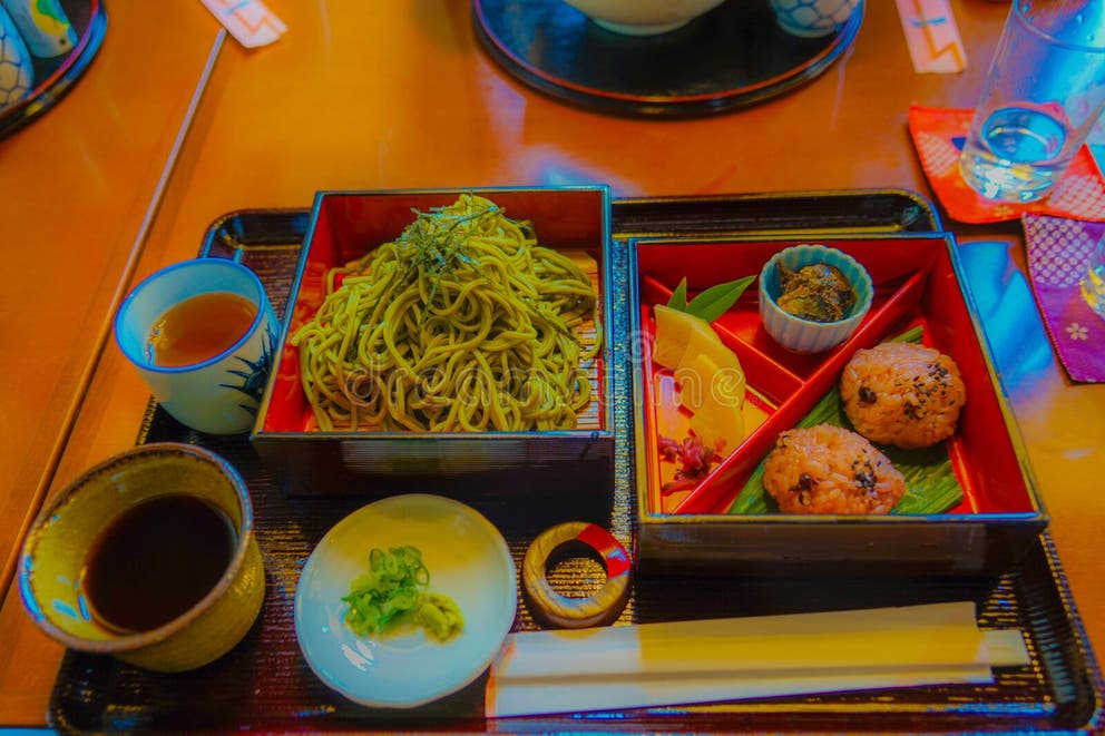 Japanese soba set stock photo. Image of soba, casual - 301358818