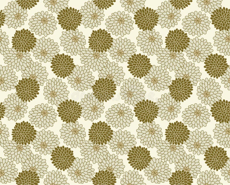 Japanese Soft Grass Flower Vector Seamless Pattern Stock Vector ...