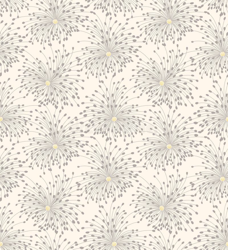 Japanese Soft Grass Flower Vector Seamless Pattern Stock Vector ...