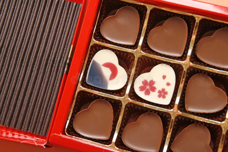 Japanese Souvenir Heart Chocolate Stock Image - Image of food, milk ...