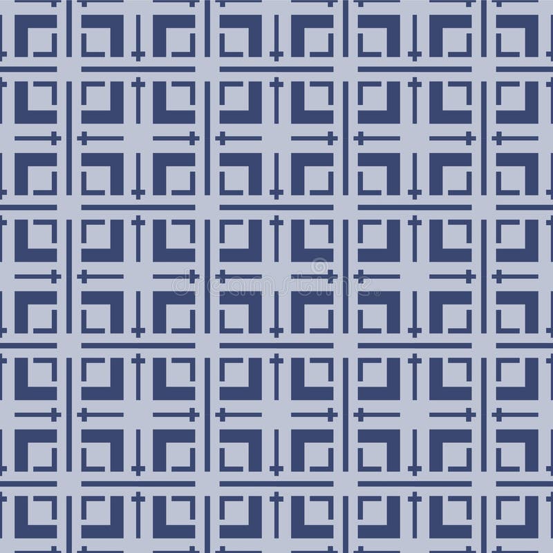 Japanese Square Line Motif Vector Seamless Pattern Stock Vector ...