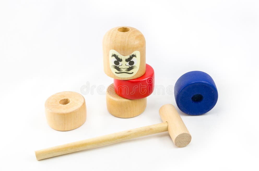 Japanese Stacked Daruma Game Stock Photo - Image of tradition, hammer ...