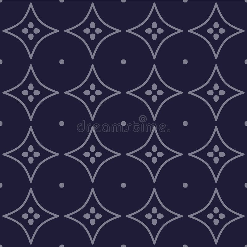 Japanese Star Flower Circle Vector Seamless Pattern Stock Vector ...