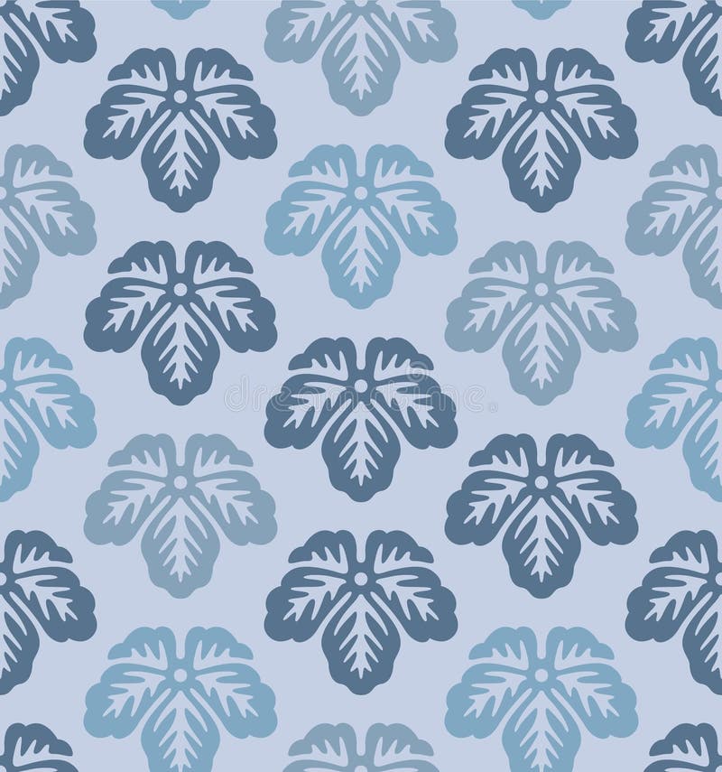 Japanese Star Leaf Motif Vector Seamless Pattern Stock Vector ...