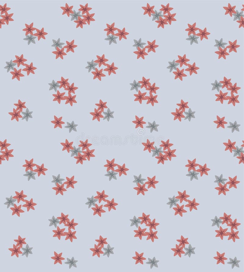 Japanese Star Leaf Vector Seamless Pattern Stock Vector - Illustration ...