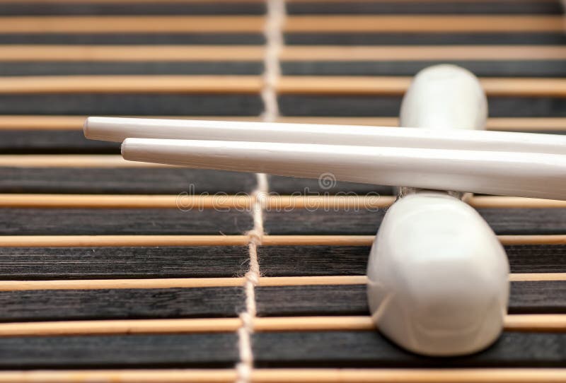 Japanese Sticks Hashi on Dark Mat Stock Photo - Image of chinese ...