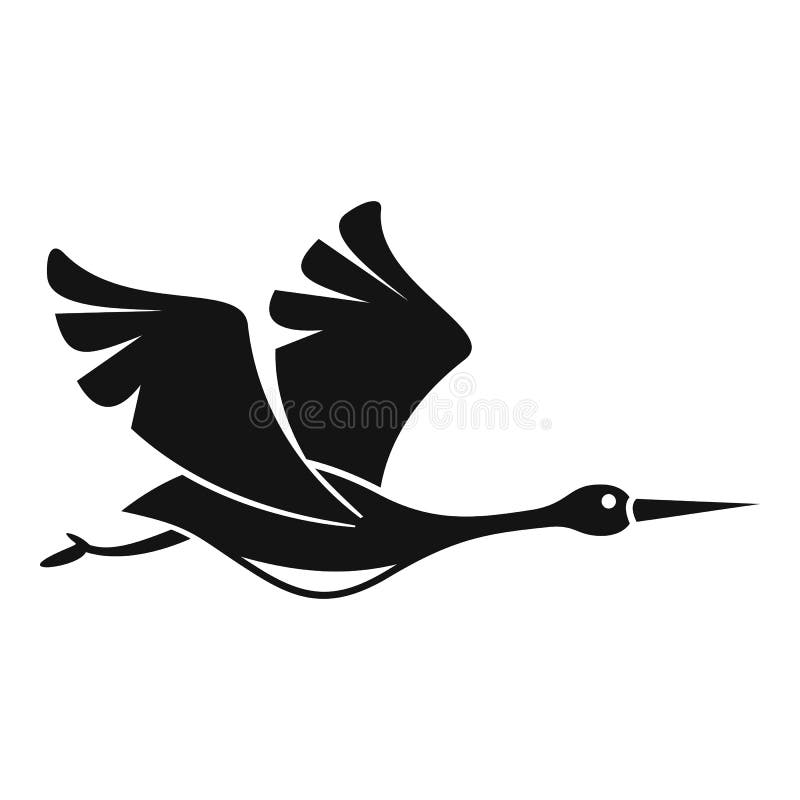 Japanese Stork Icon Simple Vector. Fly Bird Stock Vector - Illustration ...