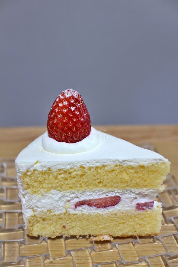 Japanese Strawberry Shortcake (layer Cake) Stock Image - Image of close ...