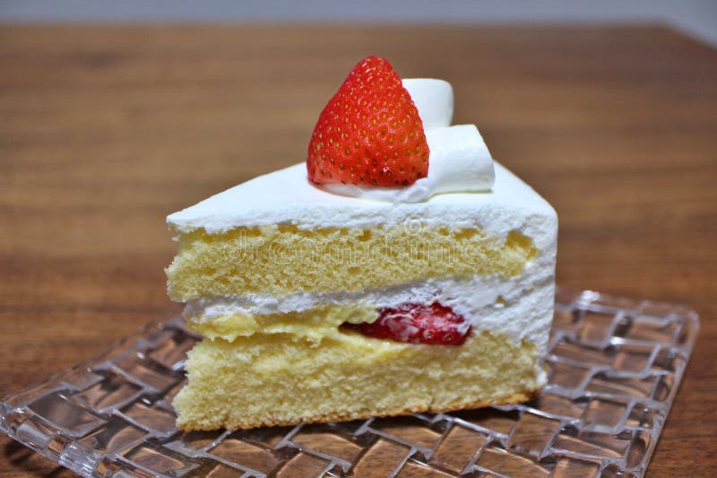Japanese Strawberry Shortcake (layer Cake) Stock Photo - Image of ...