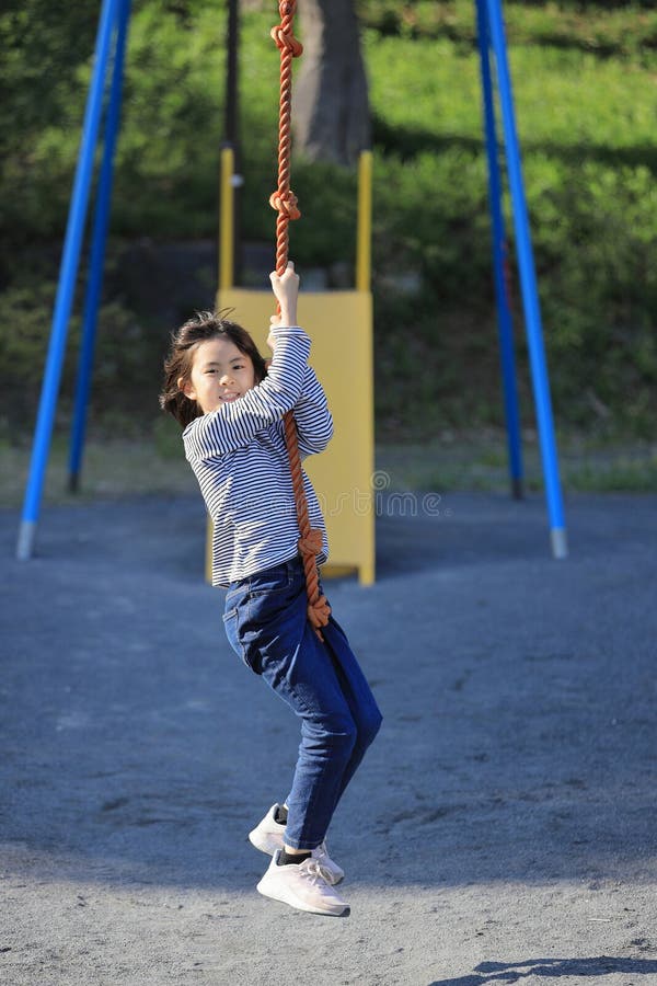 Japanese Student Girl Playing with Flying Fox Stock Image - Image of ...